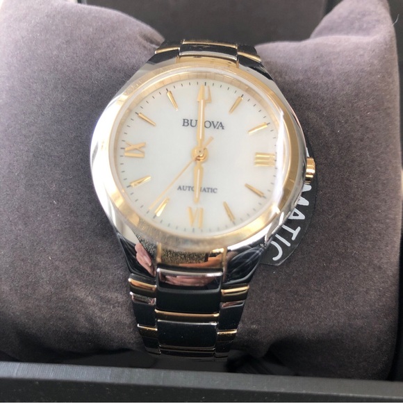 Bulova | Accessories | Bulova Womens Gold Tone Automatic Stainless ...